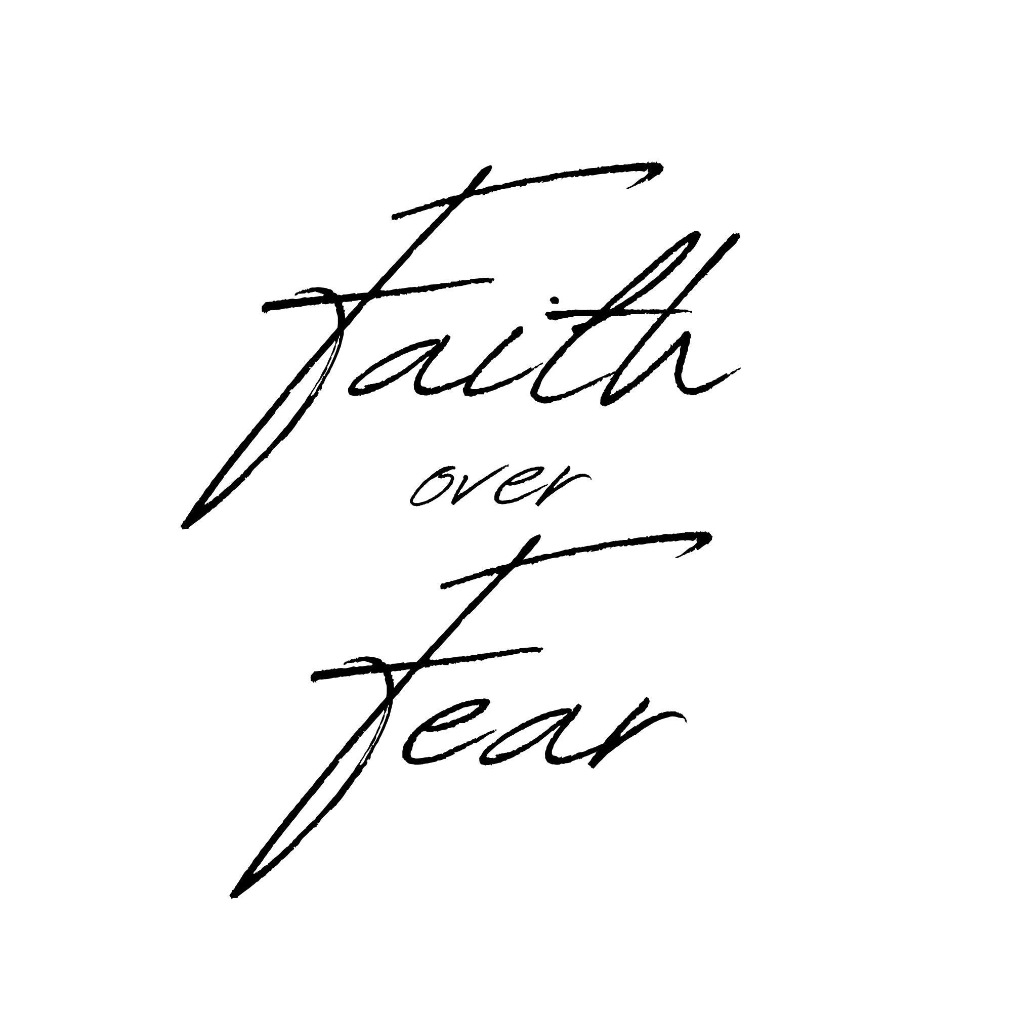 Faith Over Fear Printable, Modern Christian Art, Printable Decor ...