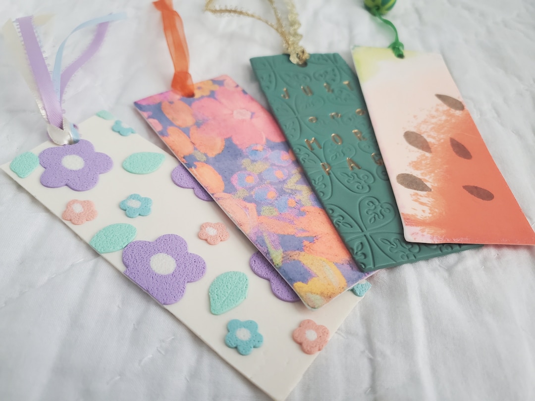 Polymer Clay Bookmarks Handmade Bookmarks Book Nerds Gifts - Etsy