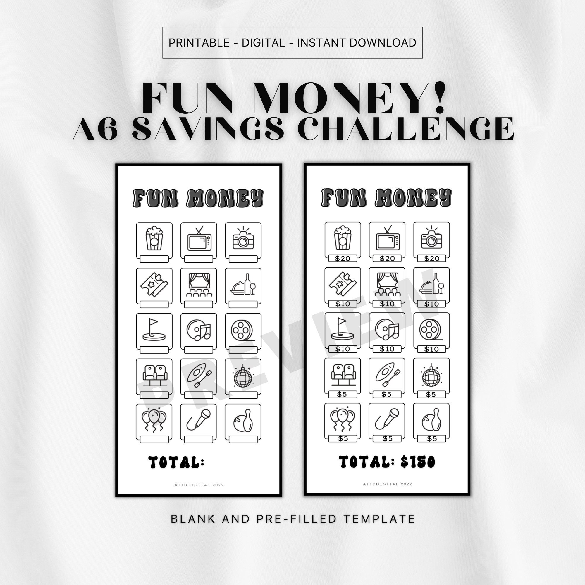 fun-money-savings-challenge-printable-digital-tracker-a6-etsy
