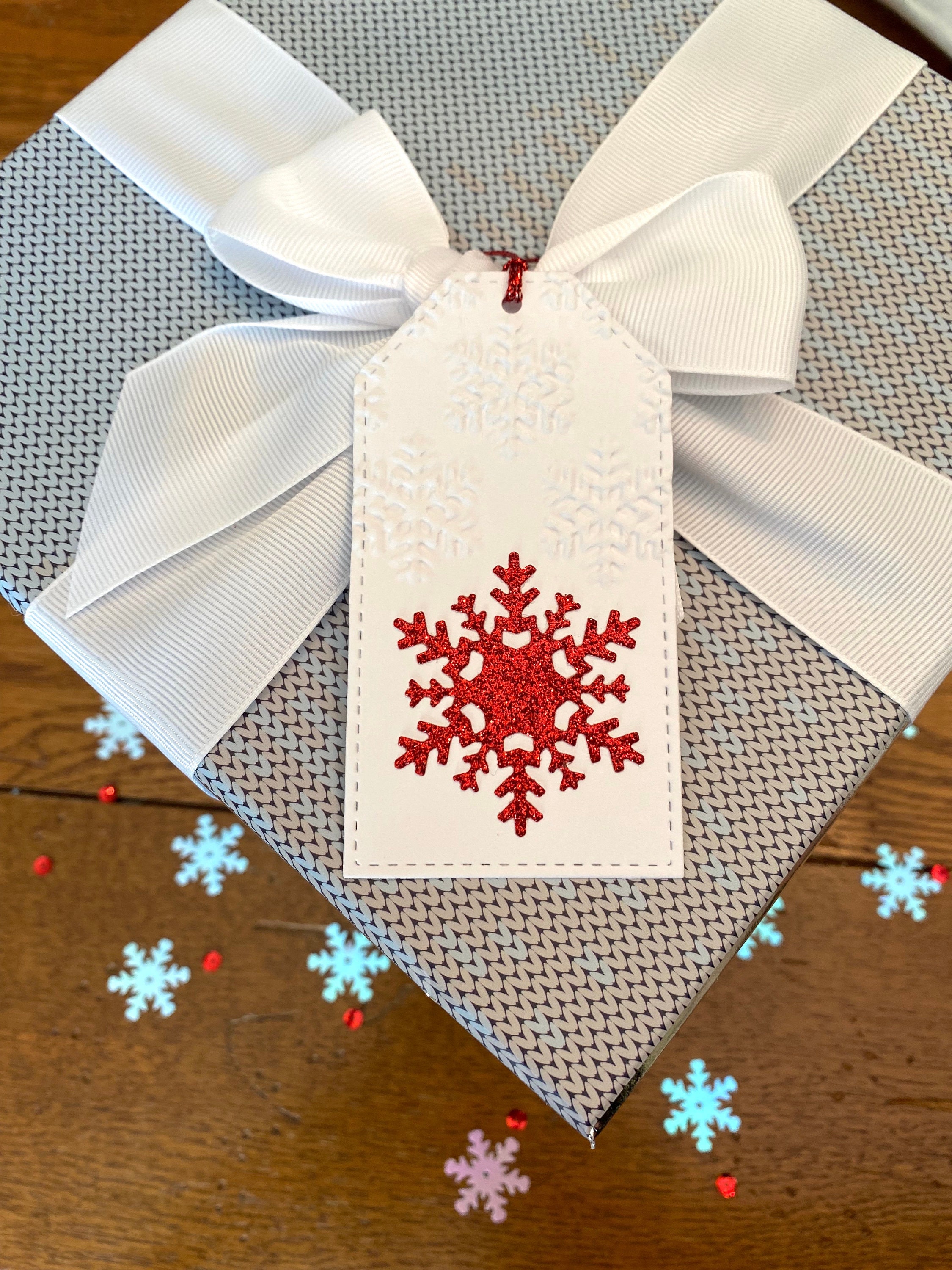 Holiday Gift Tags, Christmas Gift Tags, Glitter Gift Tags, Snowflake ...