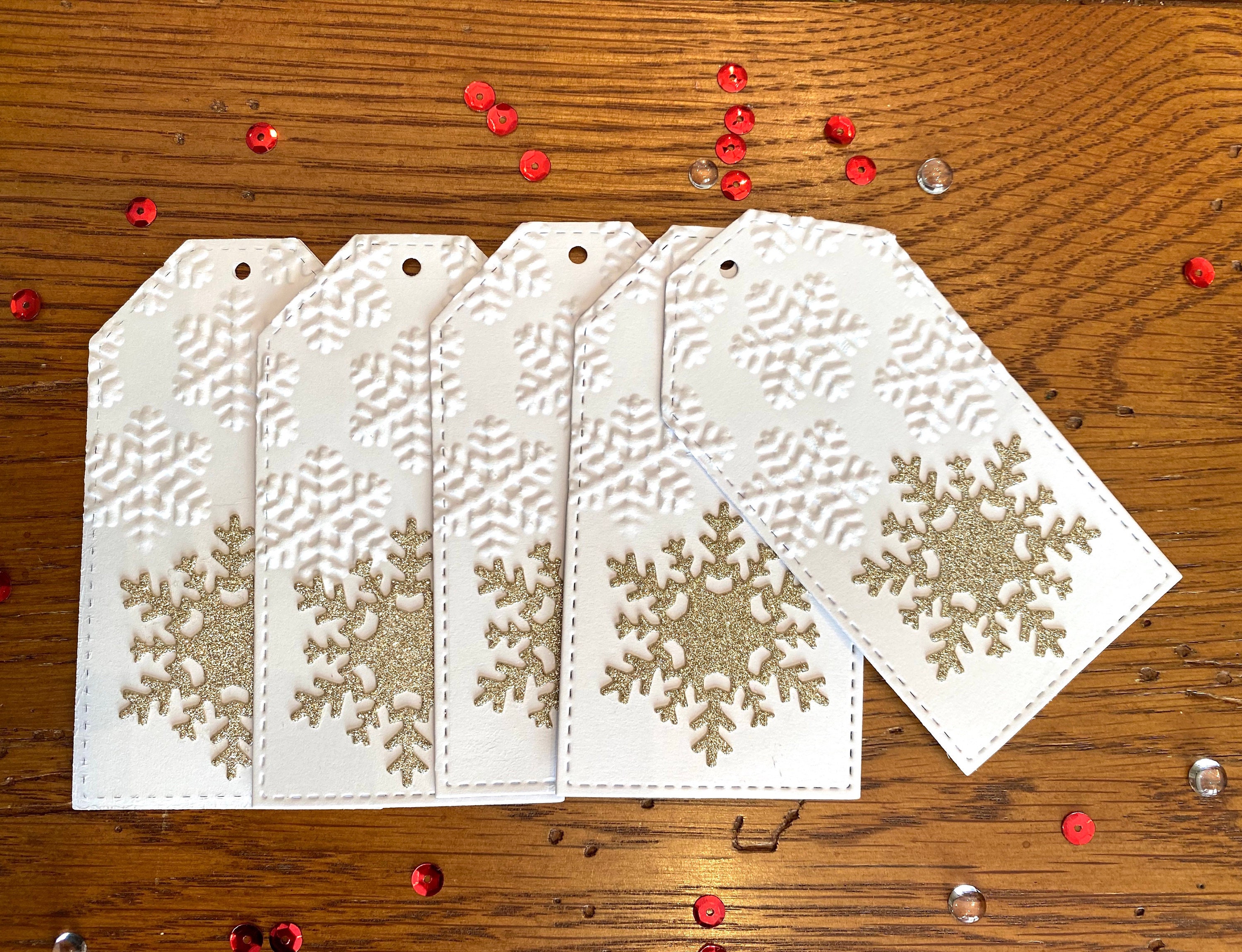 Holiday Gift Tags, Christmas Gift Tags, Glitter Gift Tags, Snowflake ...