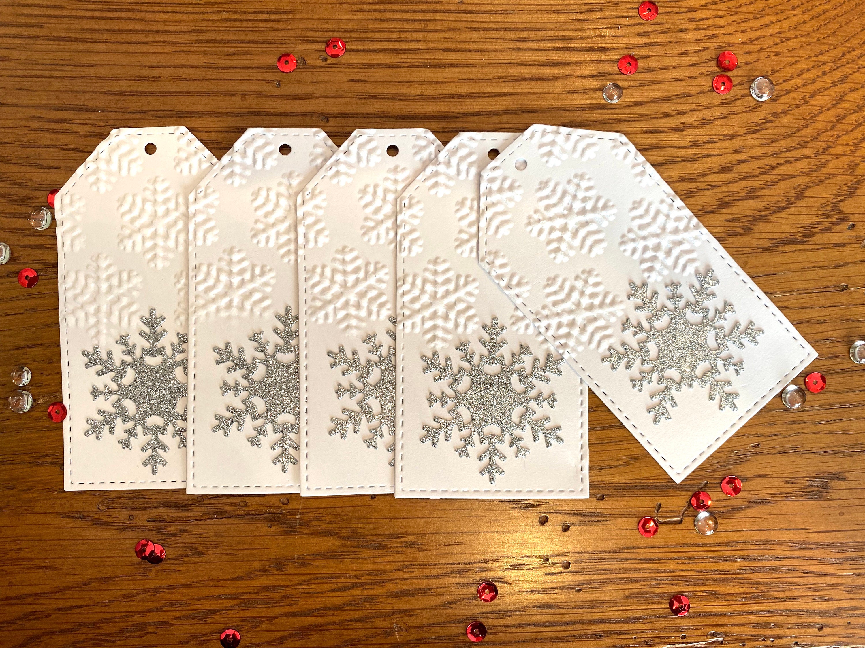 Holiday Gift Tags, Christmas Gift Tags, Glitter Gift Tags, Snowflake ...