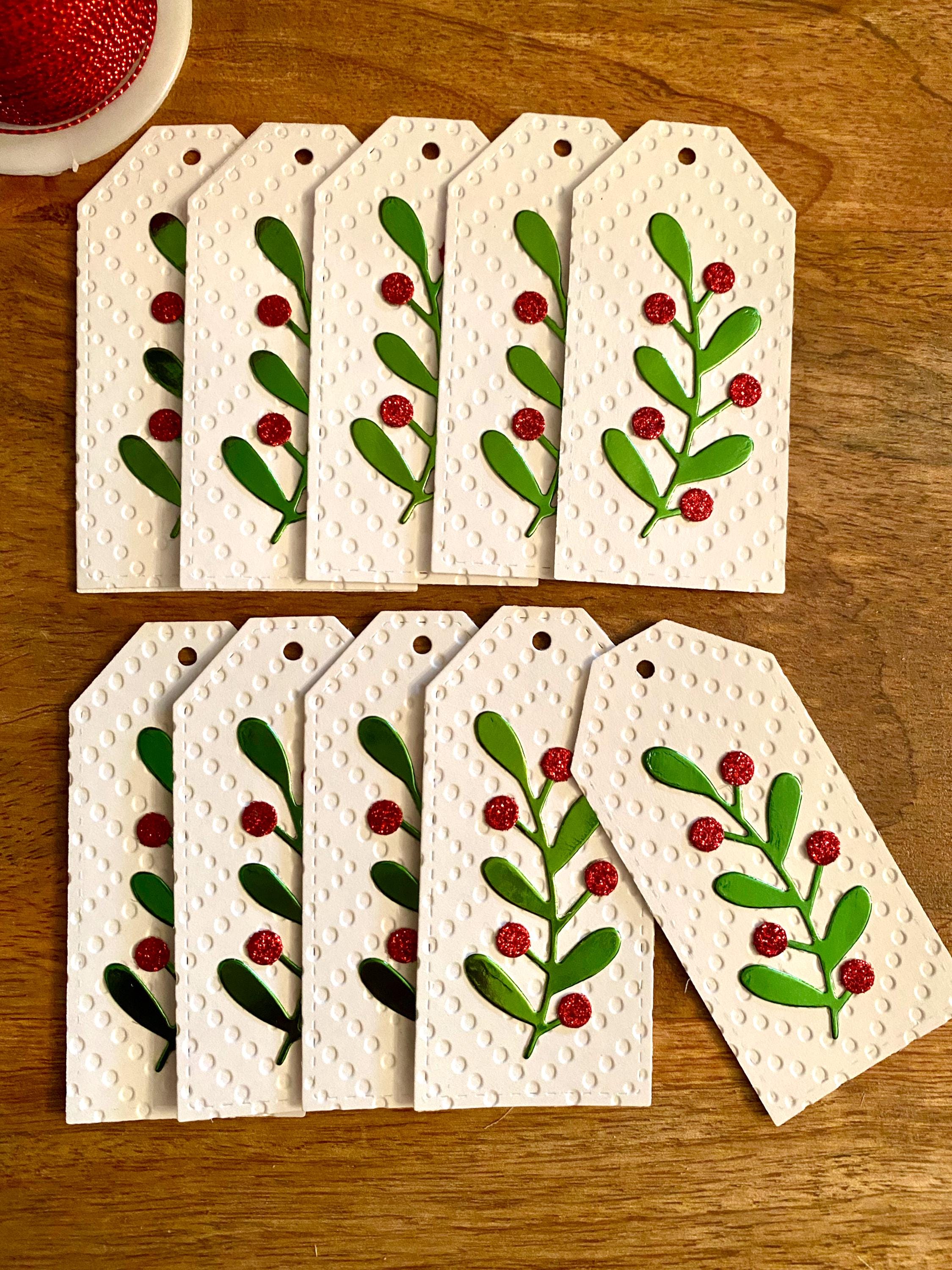 Christmas Gift Tags, Holiday Gift Tags, Holly Branch Gift Tags ...
