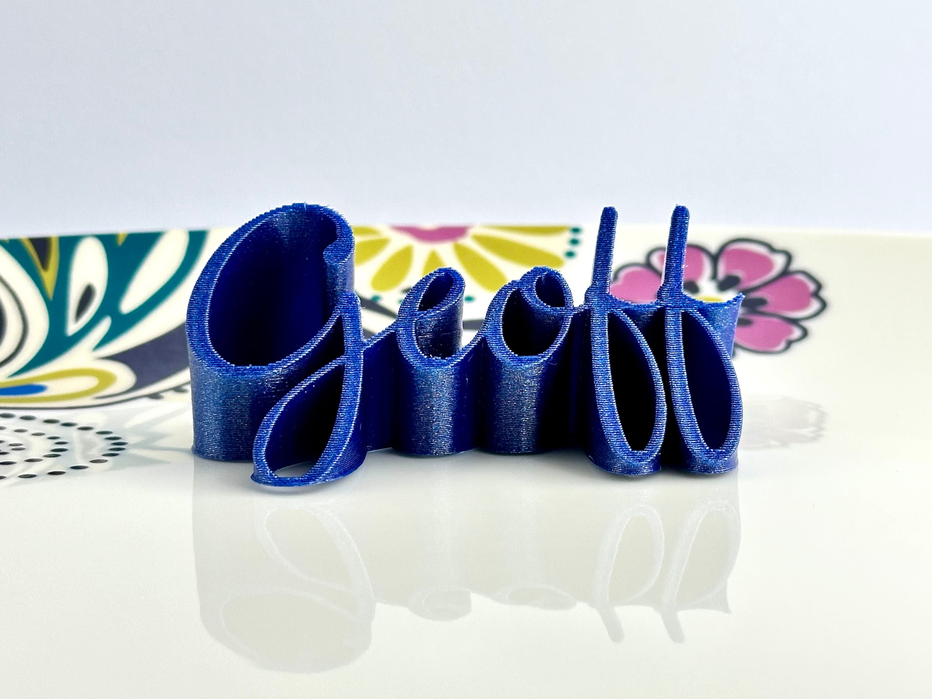 3D Names Cards for Wedding, Navy Blue Sparkle 3D Name Tag, Custom ...