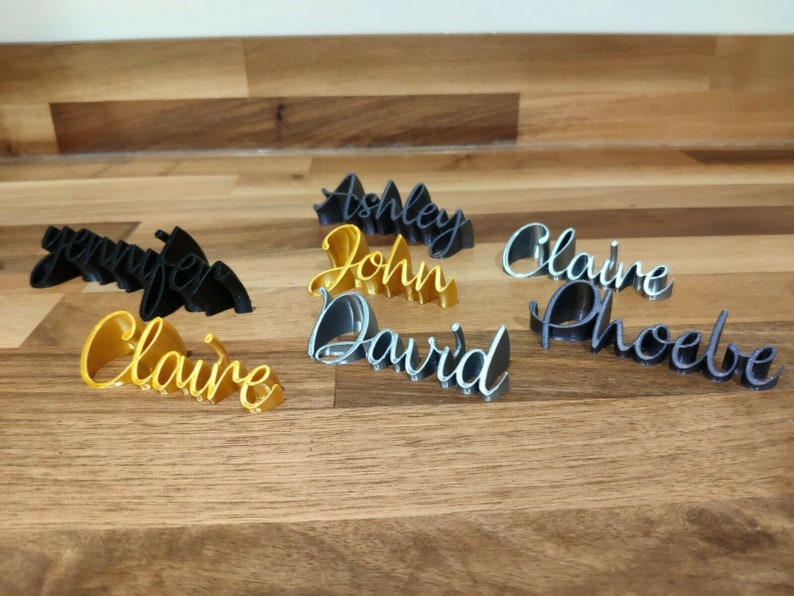 3D Names Cards for Wedding 3D Name Tag Custom Wedding Names - Etsy UK