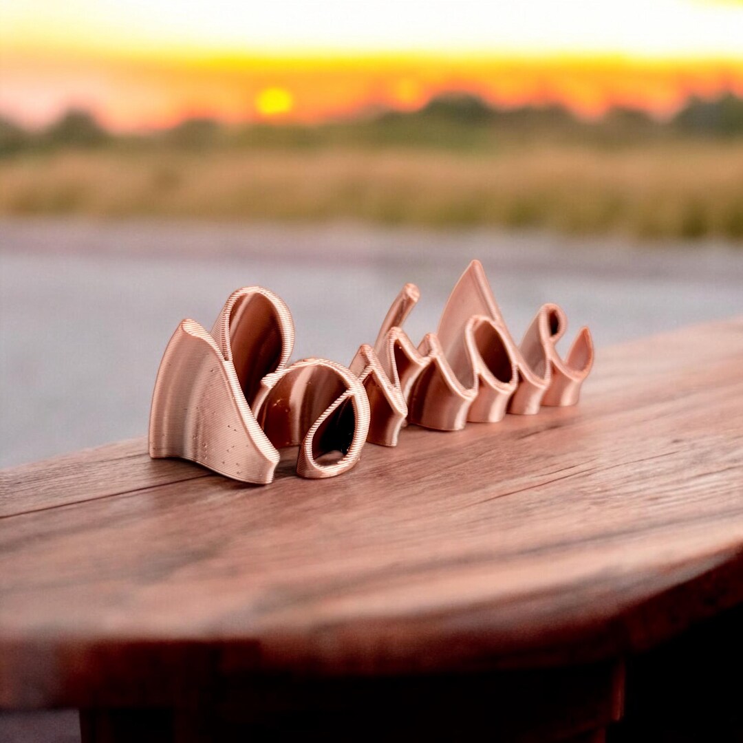 3D Wedding Place Names Rose Gold | Custom Name Cards | Personalized ...