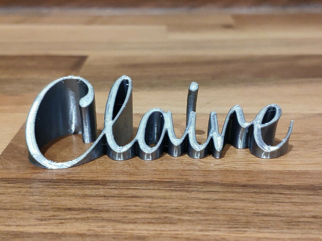 3D Names Cards for Wedding, 3D Name Tag, Custom Wedding Names, Silver ...