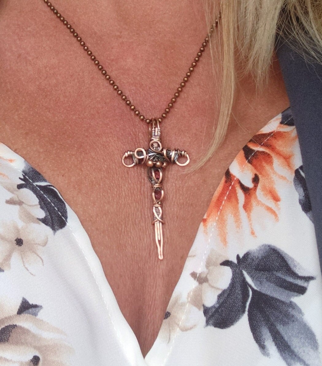 Swarovski Crystal Garnet Sword Wire Wrapped Cooper and Garnet - Etsy