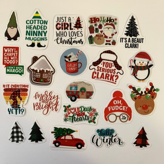 Christmas Sticker Collection Pack 21 stickers Scrapbooking Craft ...