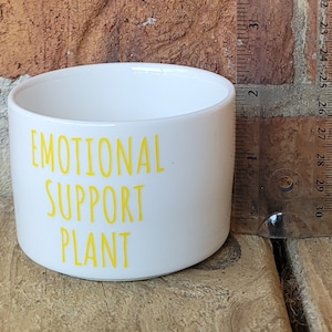 Emotional Support Plant Sassy Sayings Ceramic Plant Pot With Drainage ...