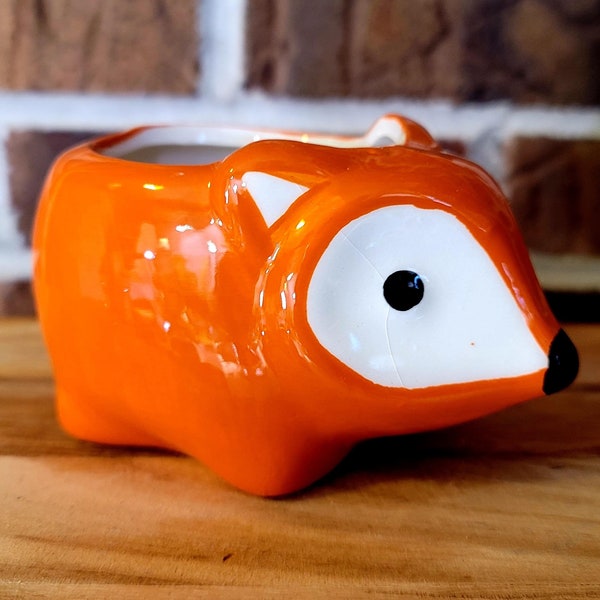 Ceramic Fox Planter - Etsy