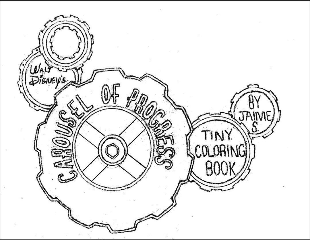 Carousel of Progress Tiny Coloring Book Big Digital Download - Etsy