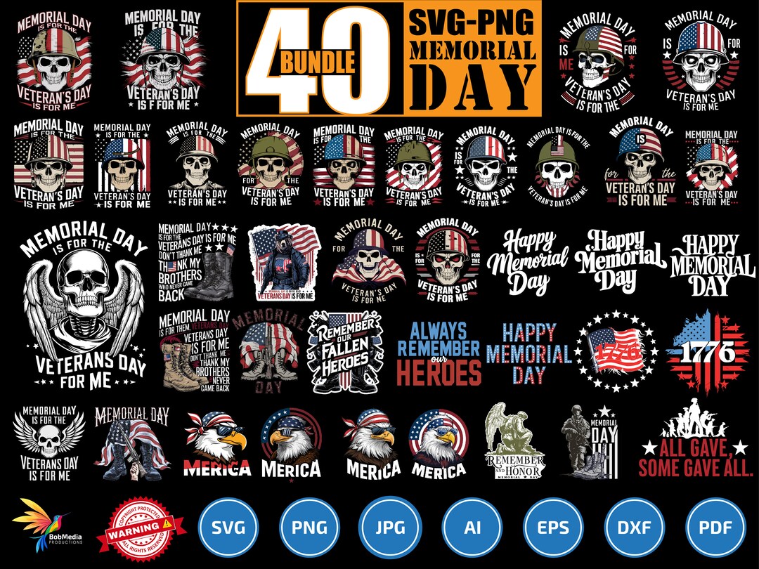 Memorial Day Svg Png Bundle, Memorial Day is for Them Veterans Day is ...