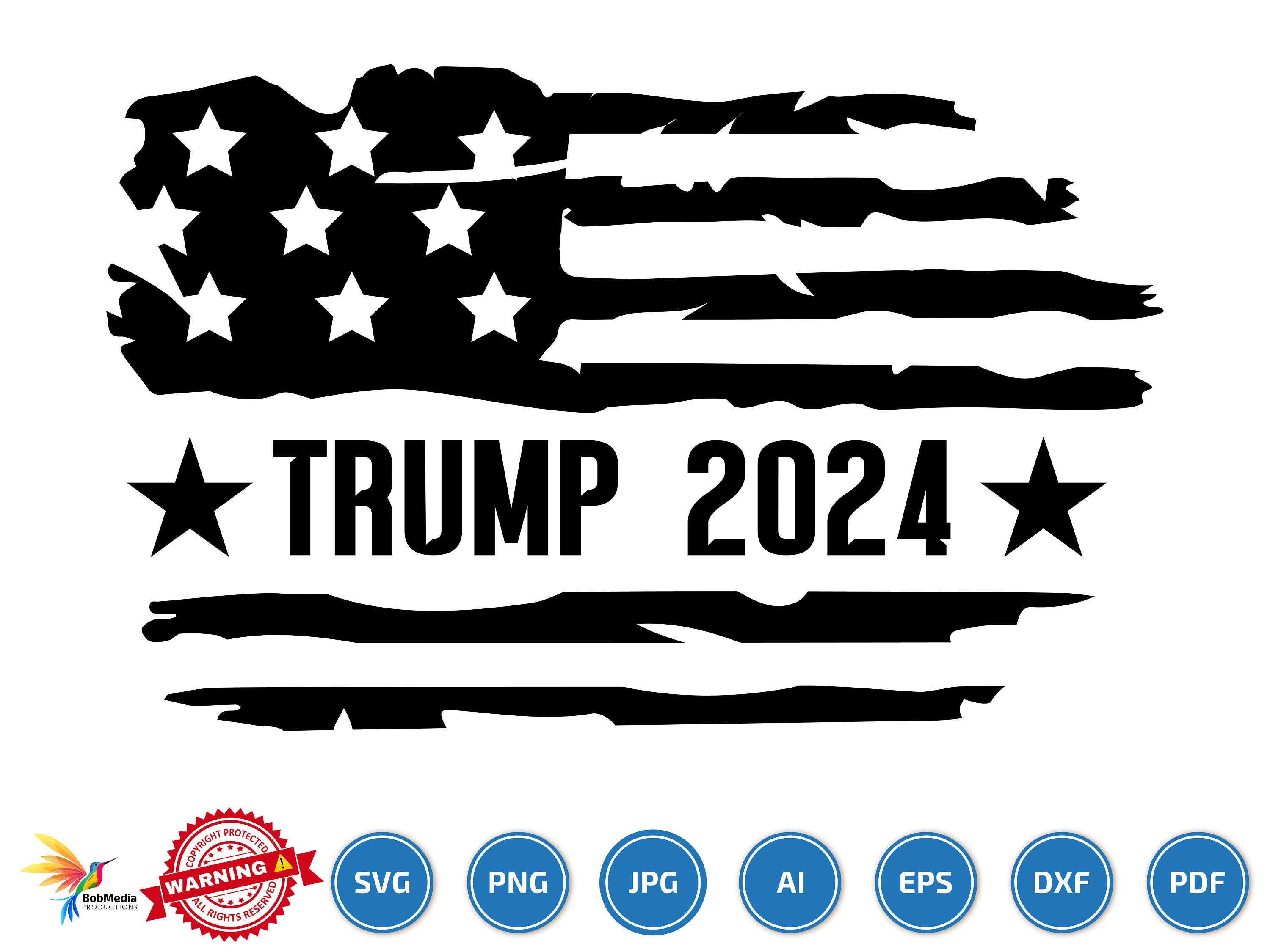 Trump Svg Trump 2024 svg Trump flag svg Donald Trump 2024 - Etsy México