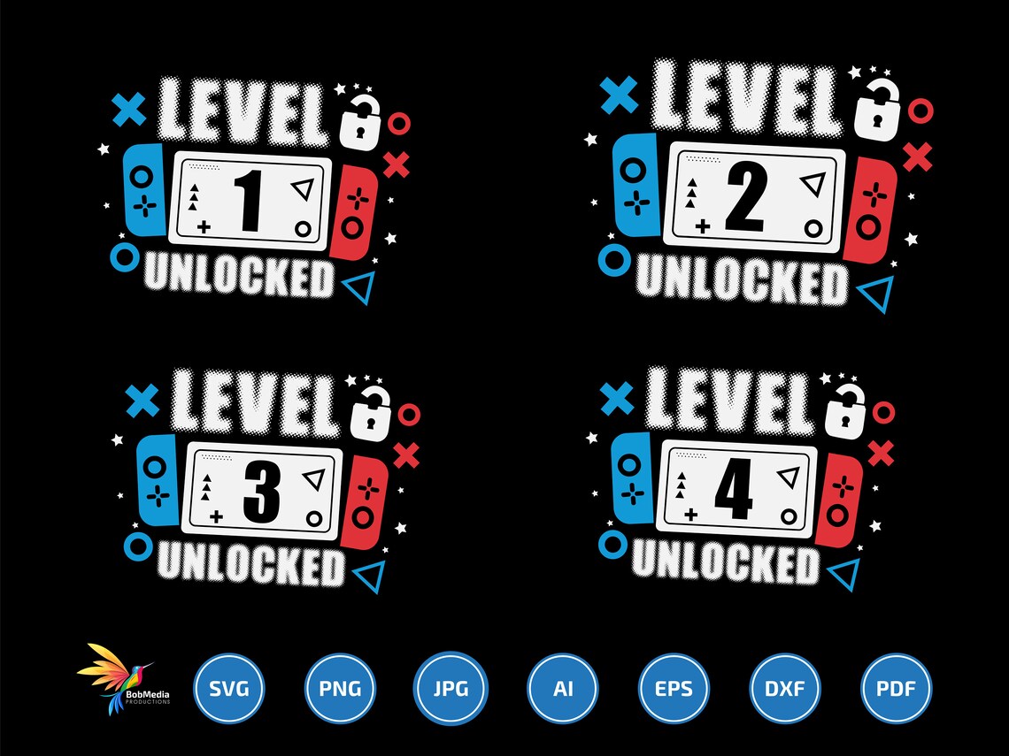 Level Unlocked Svg Birthday Family Svg Bundle Birthday Squad - Etsy