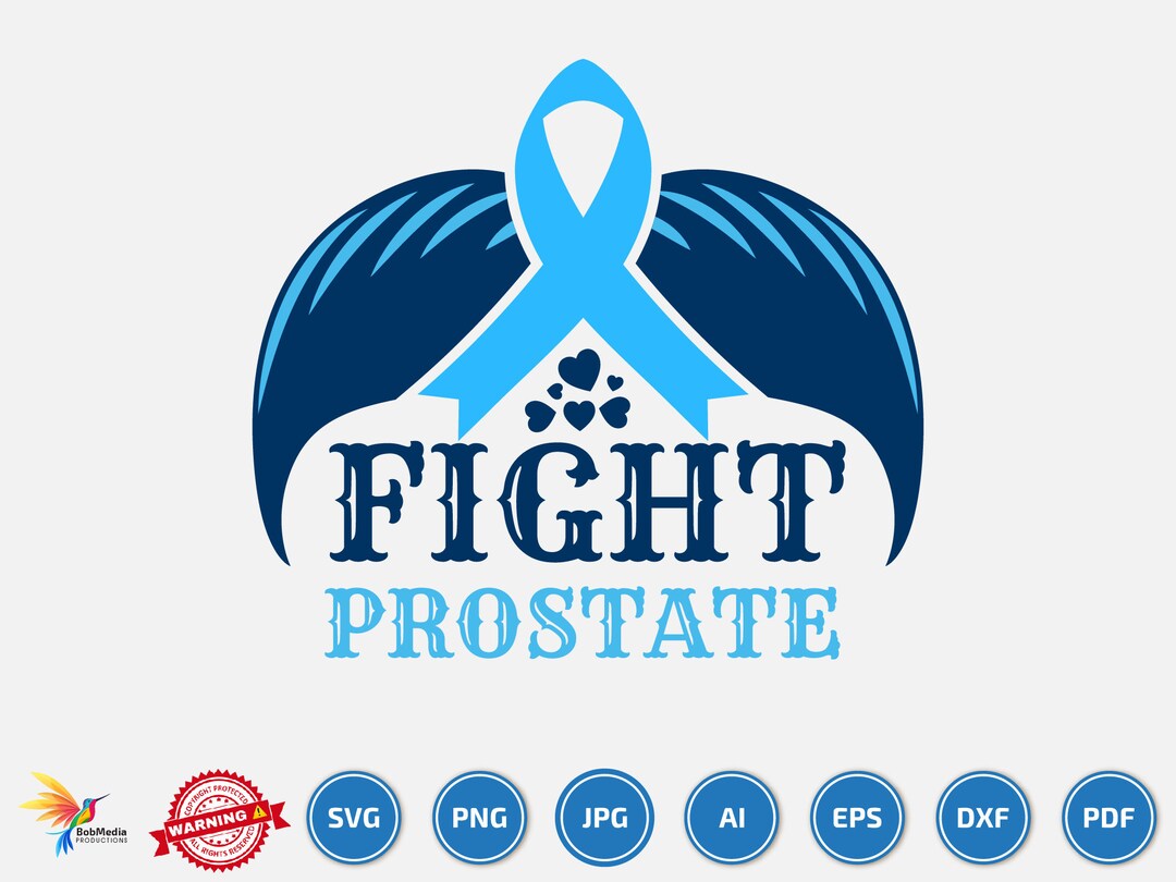 Prostate Cancer Awareness Svg, Prostate Ribbon Svg, Light Blue Ribbon ...