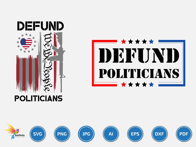 Defund Politicians Svg Usa Flag Svg Funny Political - Etsy