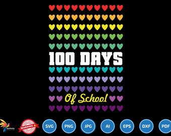 100 Days of School SVG PNG, 100 Days of Loving School Leopard Svg, 100 ...