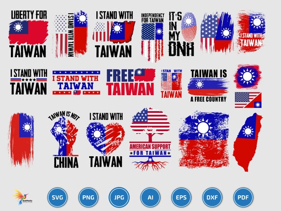 I Stand With Taiwan Bundle SVG PNG Support Taiwan SVG - Etsy