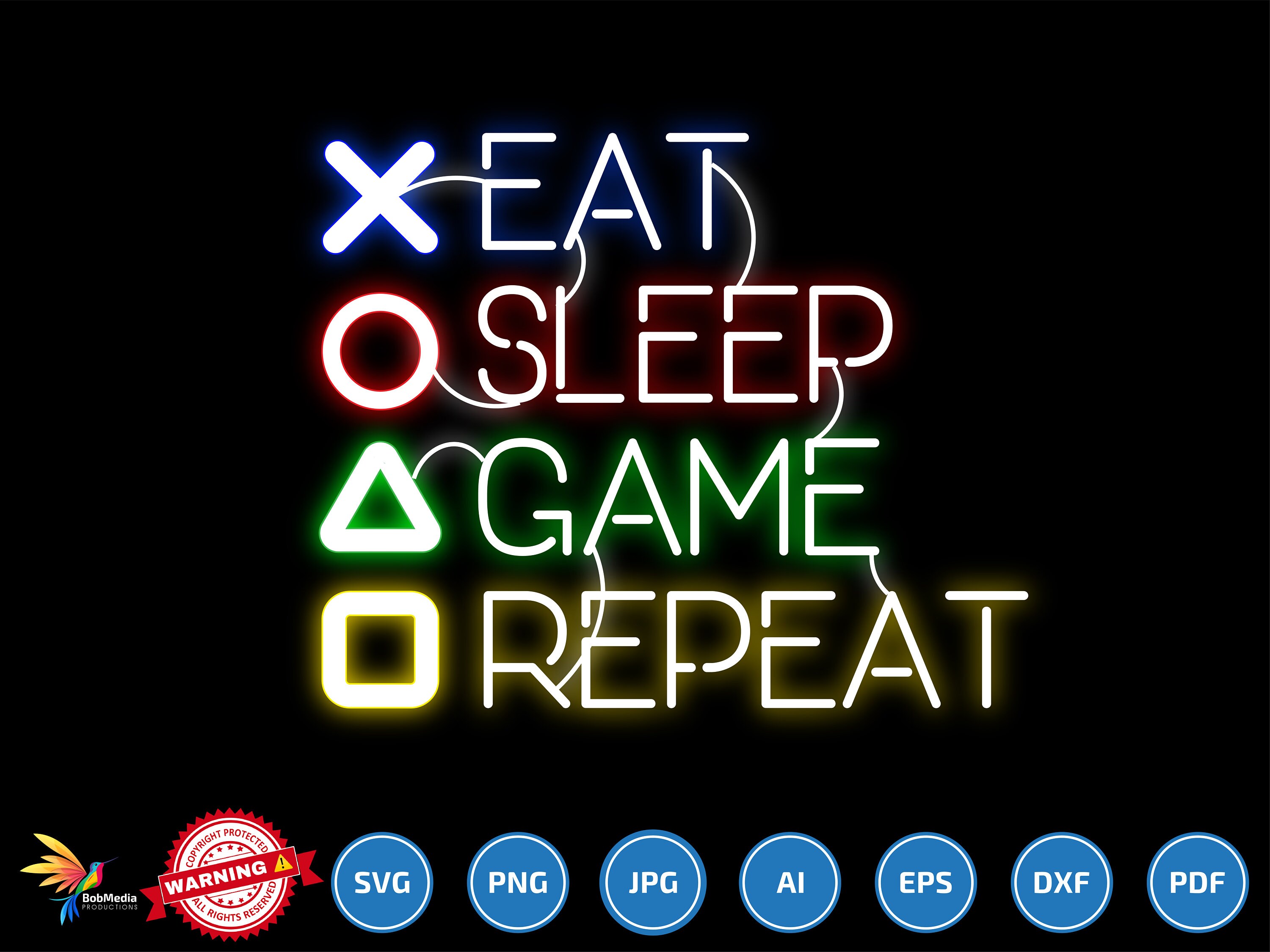 Eat Sleep Game Repeat Svg Png Gaming Svg Gamer Svg Video - Etsy