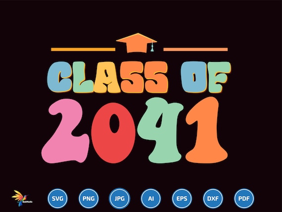 Groovy Back to School Class of 2041 Svg Bundle Graduate 2022 - Etsy India