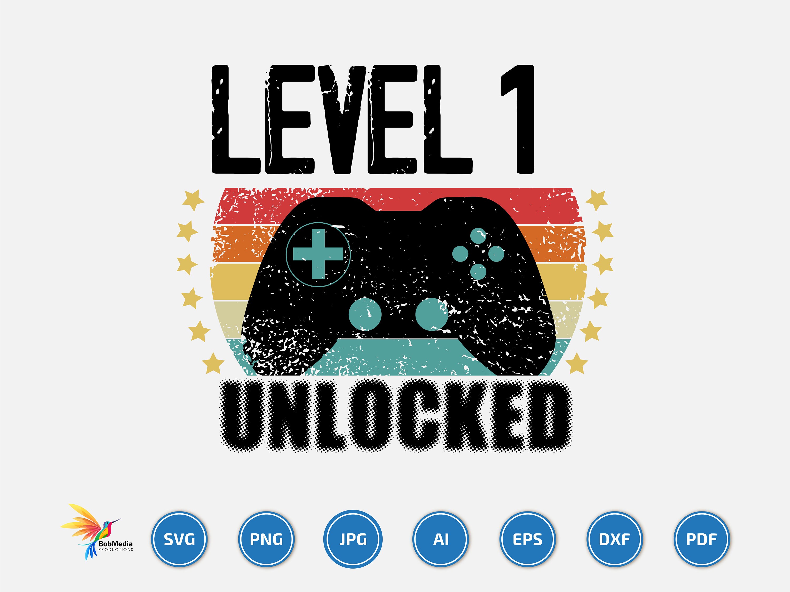 Gaming Vintage Svg Level Unlocked Svg Vintage Svg Level | Etsy