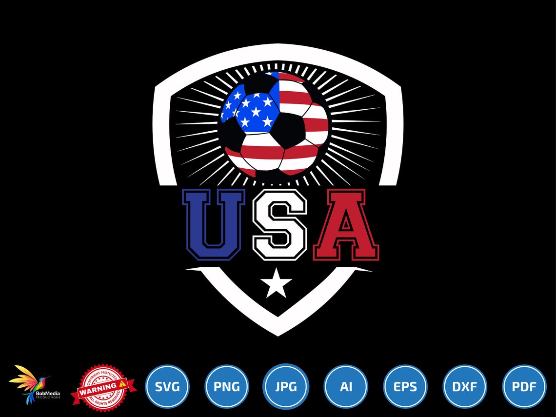 USA Soccer Svg Png Team Support Svg USA Flag Football Svg - Etsy