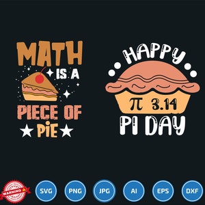 Pi Day Svg Bundle Png, Happy Pi Day Svg, 3.14 Svg, Math is A Piece of ...