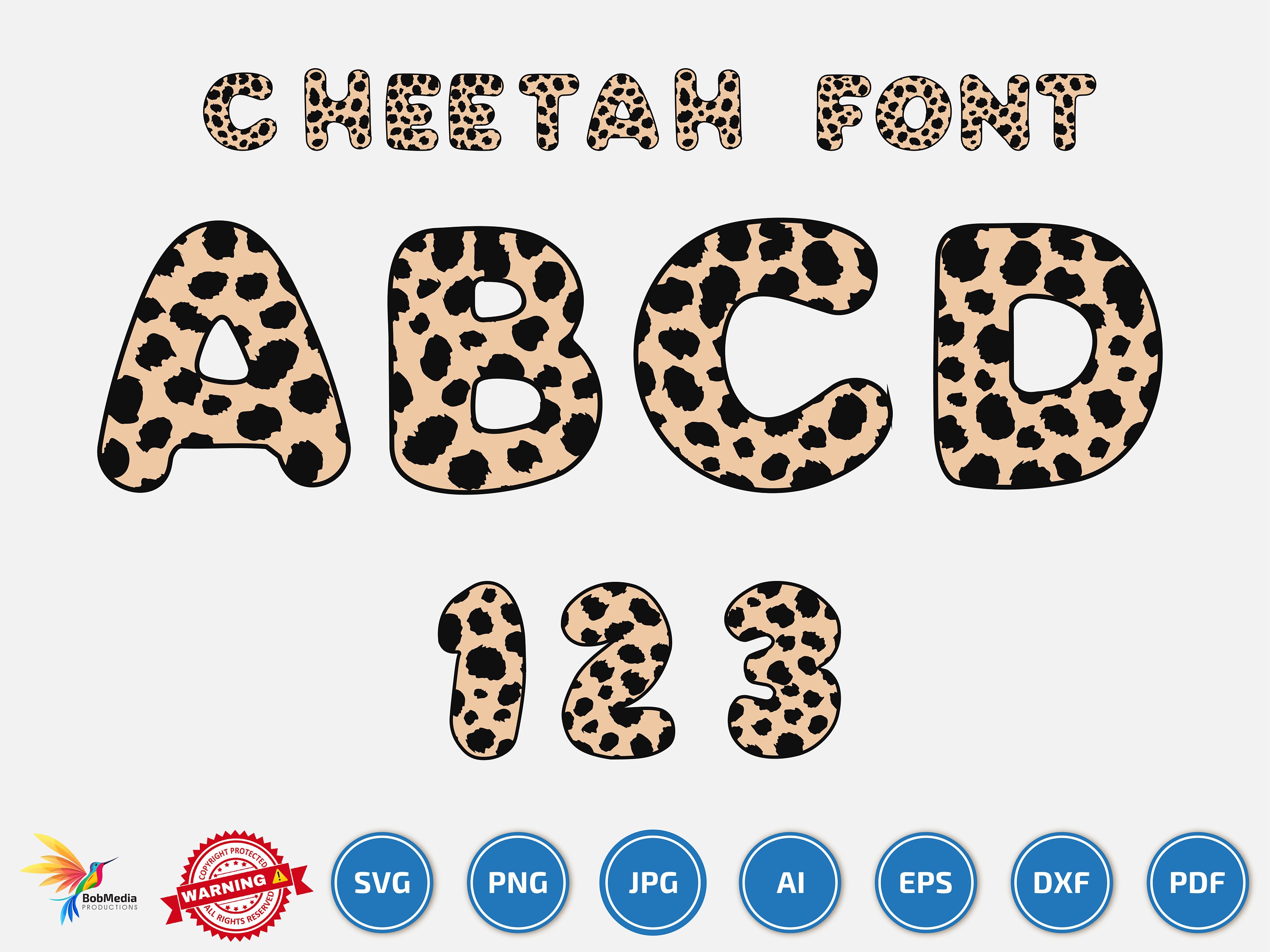 Cheetah Alphabet Svg Animal Font Svg Cheetah Font Svg Png - Etsy Finland