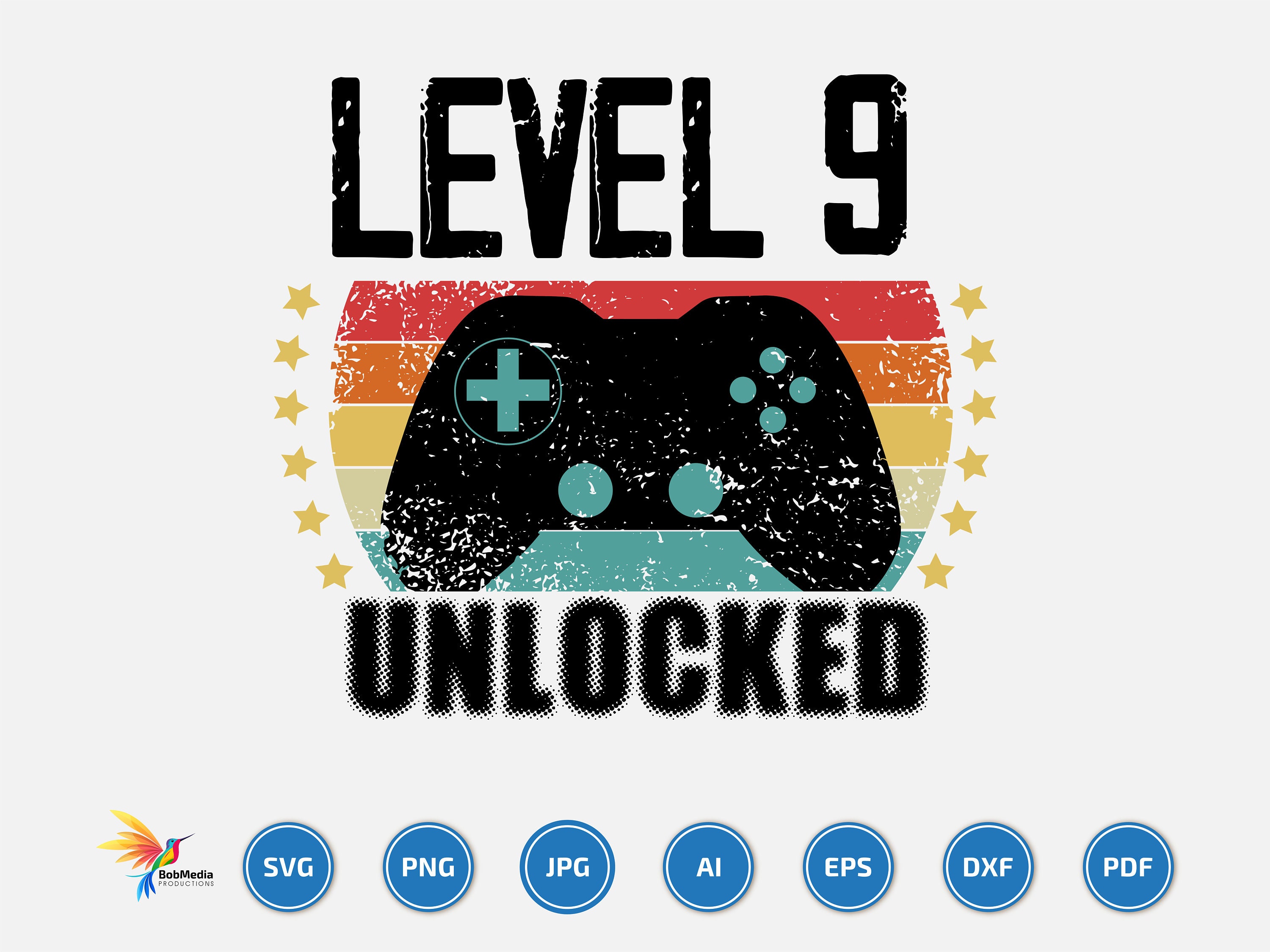 Gaming Vintage Svg Level Unlocked Svg Vintage Svg Level | Etsy