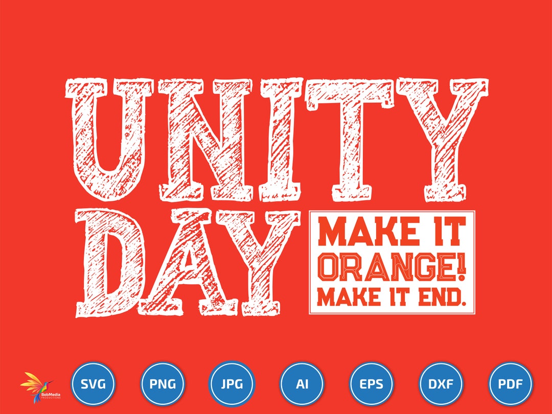 Unity Day Svg Png Orange Heart Svg Be Kind Svg Anti - Etsy
