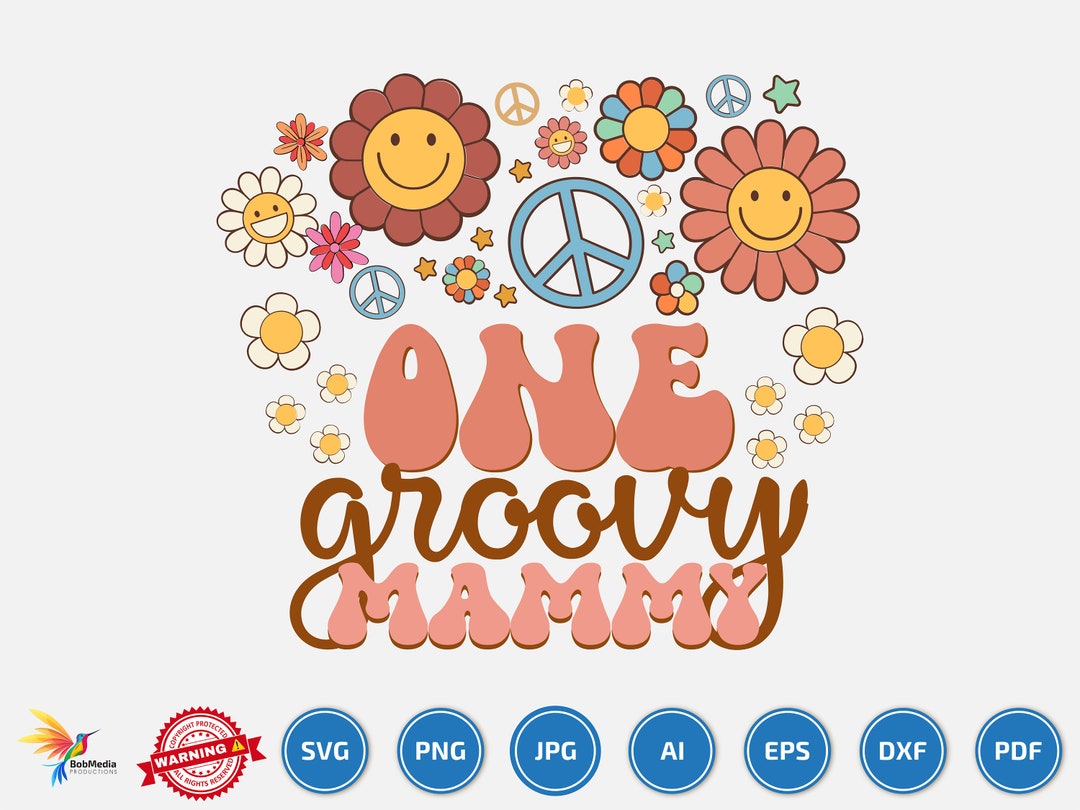 ONE Groovy Mammy Svg Groovy Retro Family Svg Good Vibes - Etsy