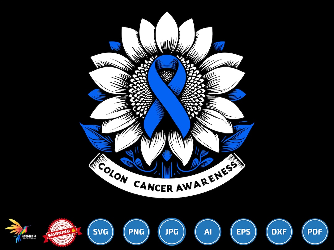 Colon Cancer Warrior Svg, Colon Cancer Awareness Svg, Nobody Fights ...