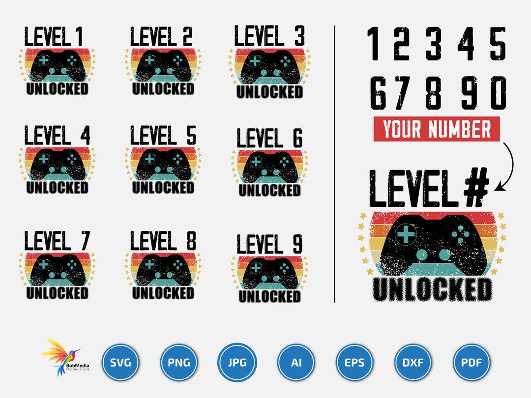 Gaming Vintage Svg Level Unlocked Svg Vintage Svg Level - Etsy