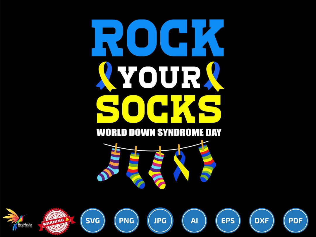 World Down Syndrome Day Svg, Rock Your Socks Awareness Svg, March 21 ...