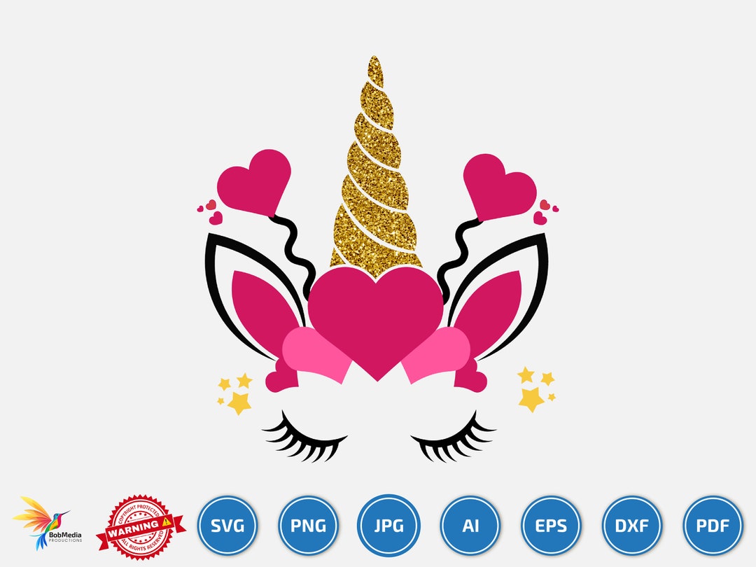 Valentine's Day Unicorn Svg Png, Heart Svg, Be My Valentine Svg, Love ...