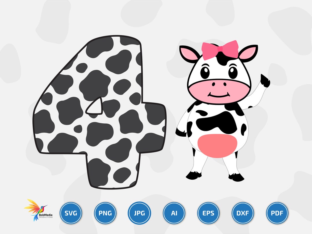 Cow Birthday Svg, Cows Birthday Svg, Cow Birthday Party Svg, Farm ...