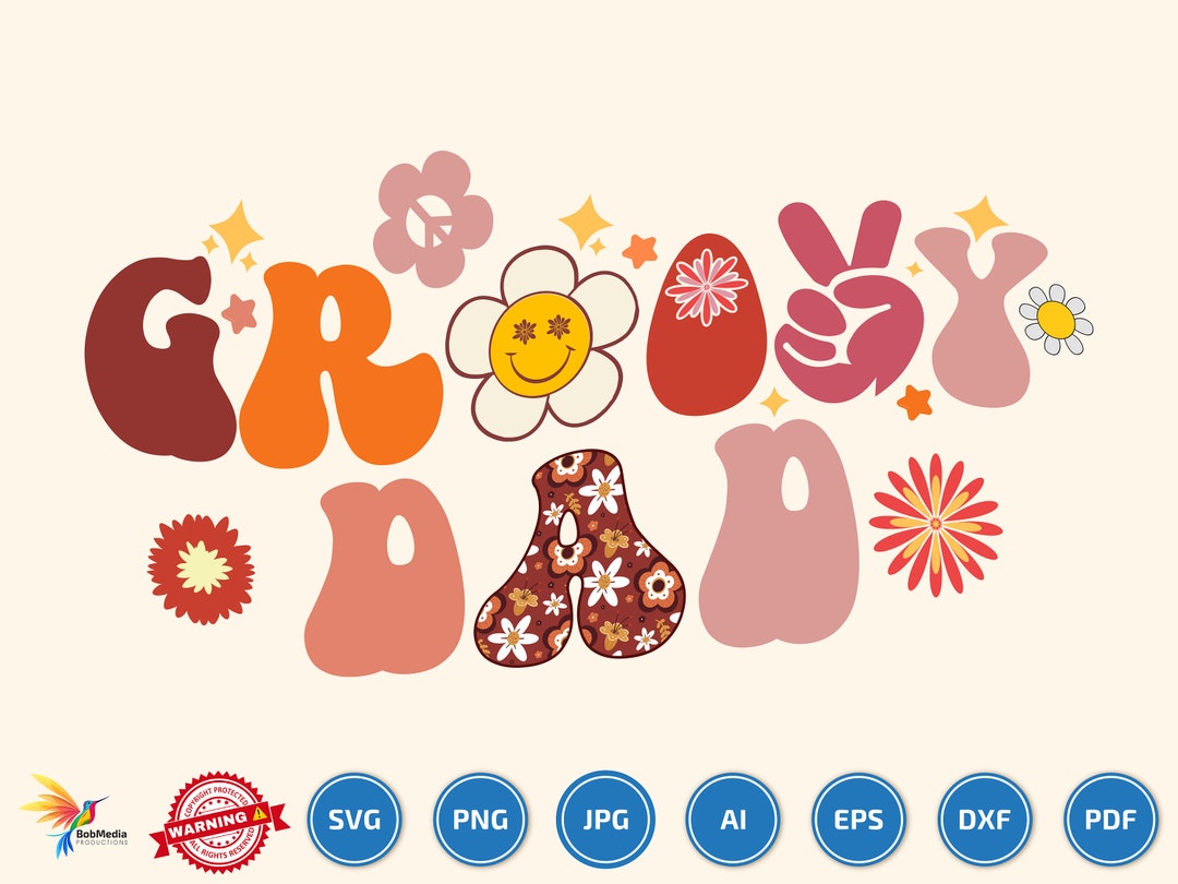 Groovy Dad Svg Groovy Family Svg Png Groovy Svg Wavy - Etsy