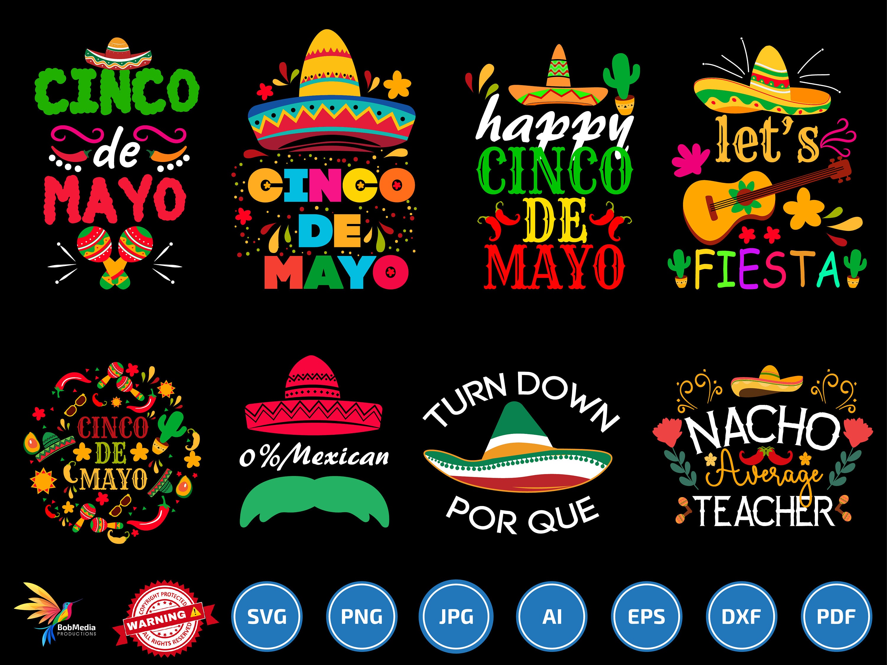 Cinco De Mayo Svg Bundle Cinco De Mayo Svg Teacher Mexico Etsy Canada