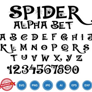 Spider Alphabet Svg, Spider Font Svg, Spider Svg, Spider Web Svg ...