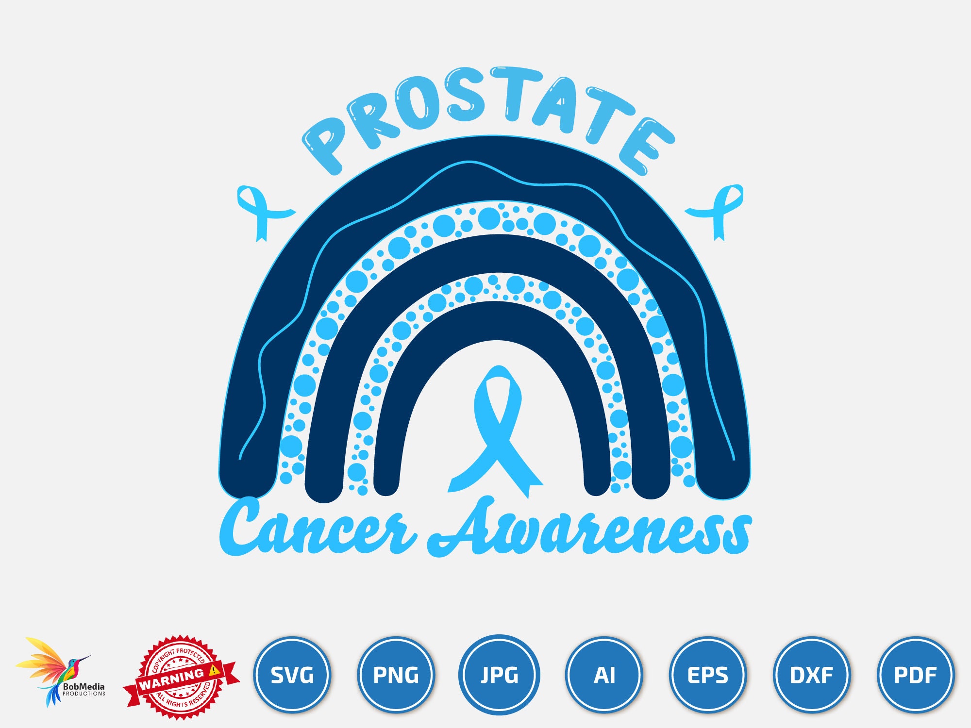 Prostate Cancer Awareness Svg Prostate Ribbon Svg Light Blue - Etsy