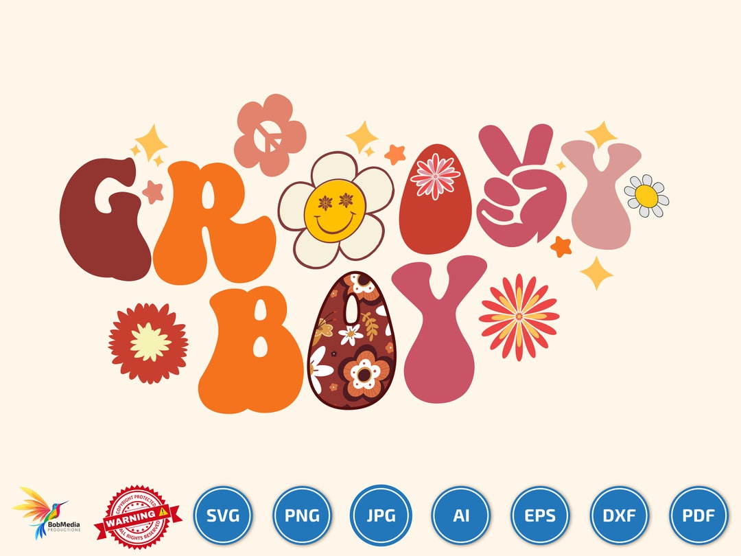 Groovy Boy Svg, Groovy Family Svg Png , Groovy Svg, Wavy Letters SVG ...