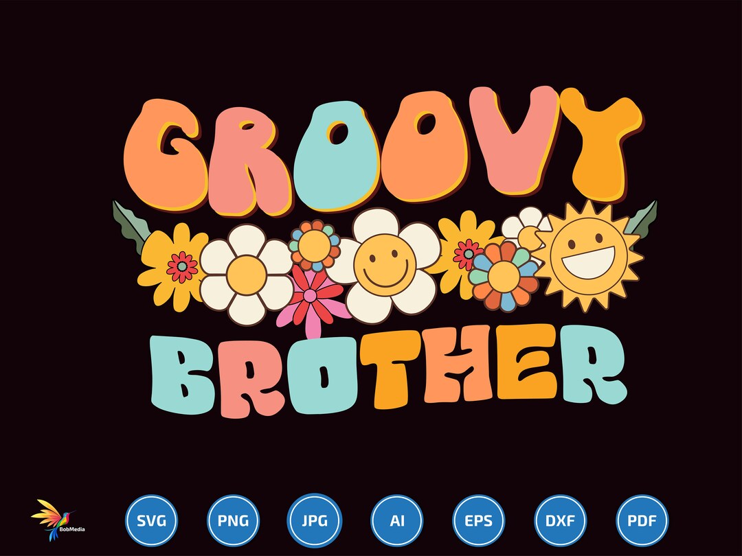 Groovy Brother SVG, Groovy Brother Png, Matching Brother and Me Shirt ...