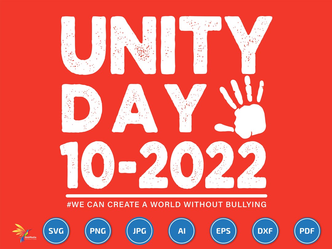 Unity Day Svg Png, Orange Heart Svg, Be Kind Svg, Anti Bullying Gift ...