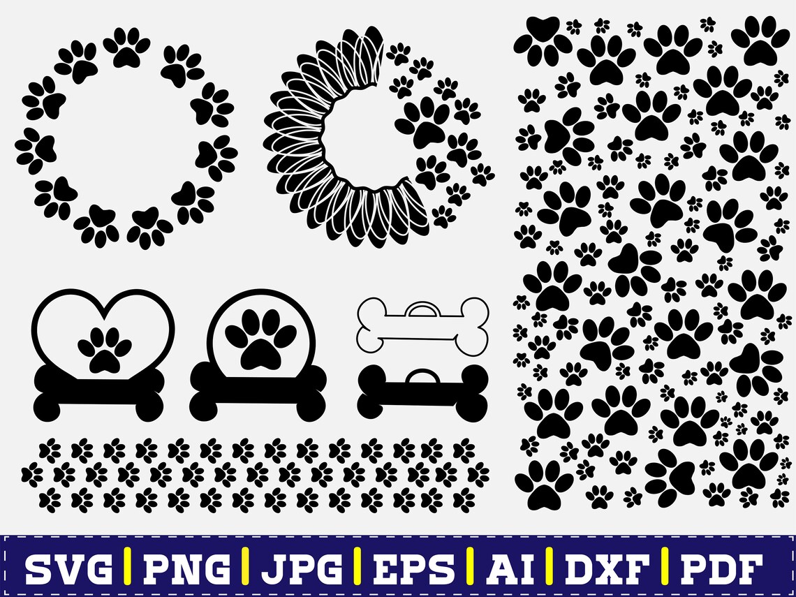 Dog Paw Print SVG Paw Pattern Svg Paw Print Svg Paw Svg - Etsy Canada