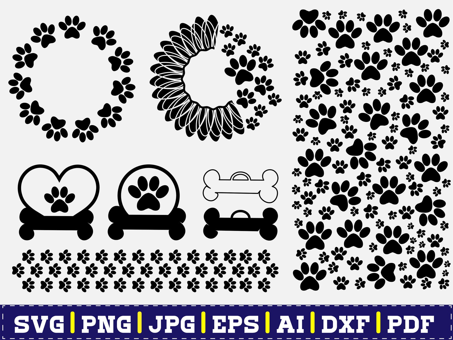 Dog Paw Print SVG Paw Pattern Svg Paw Print Svg Paw Svg - Etsy Canada