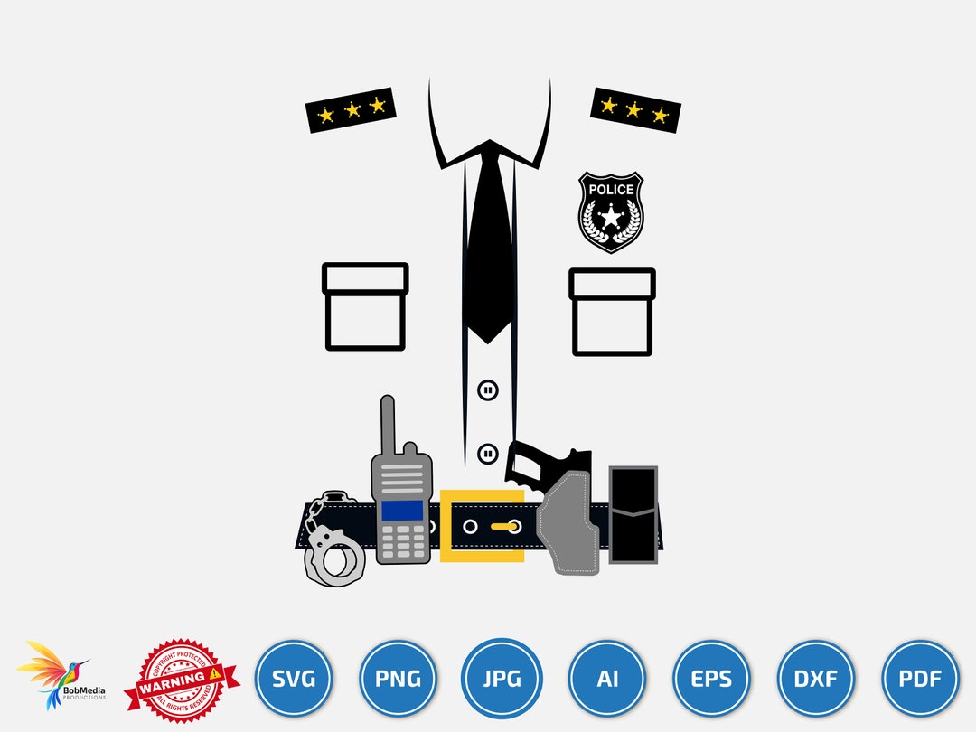 Police Officer Shirt Svg Png , Police Birthday Shirt, Police Uniform ...