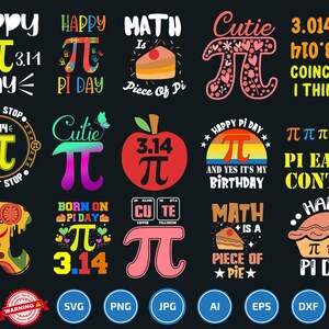 Pi Day Svg Bundle Png, Happy Pi Day Svg, 3.14 Svg, Math is A Piece of ...