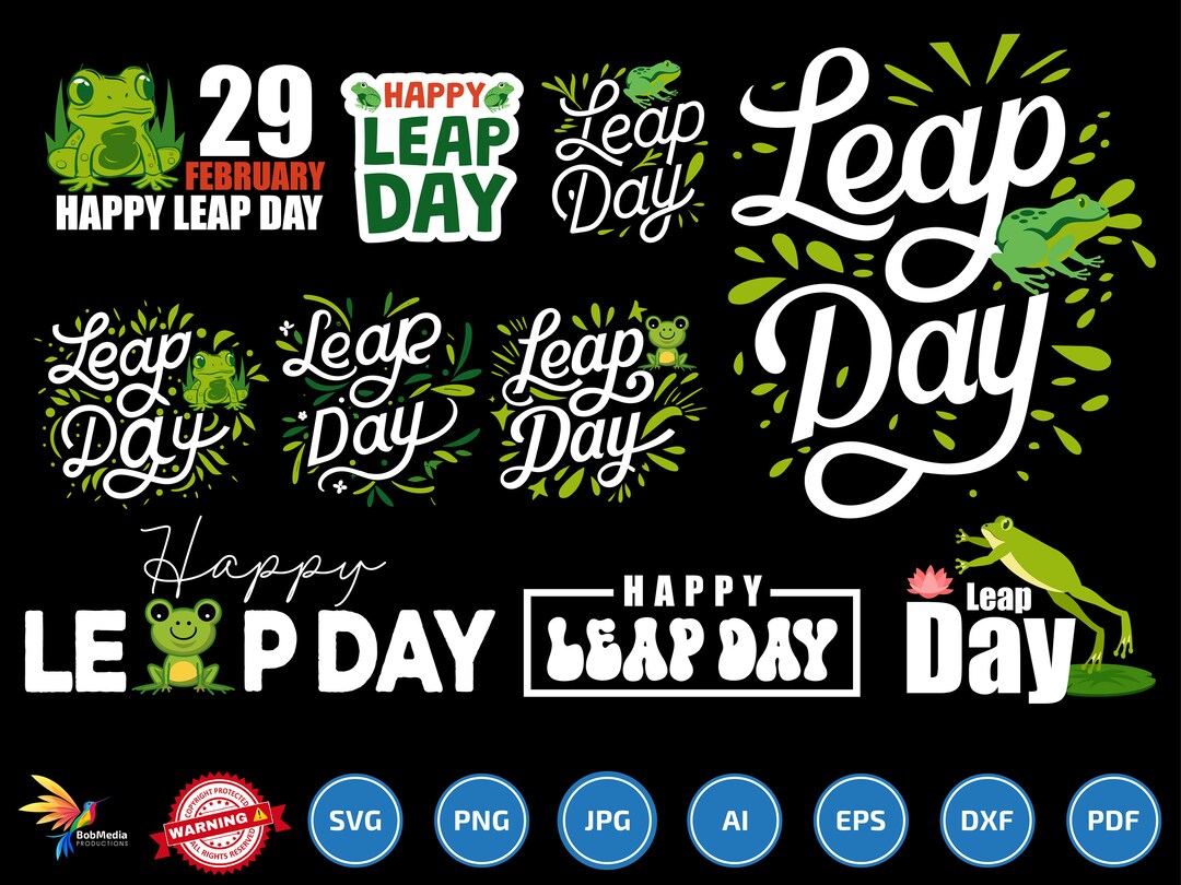 Happy Leap Day February 29 SVG PNG, Leap Day 2024, Leap 2024 Year ...