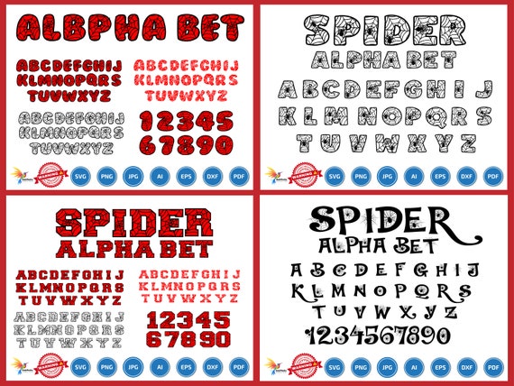 Spider Alphabet Svg Bundle Spider Font Svg Spider Svg - Etsy UK